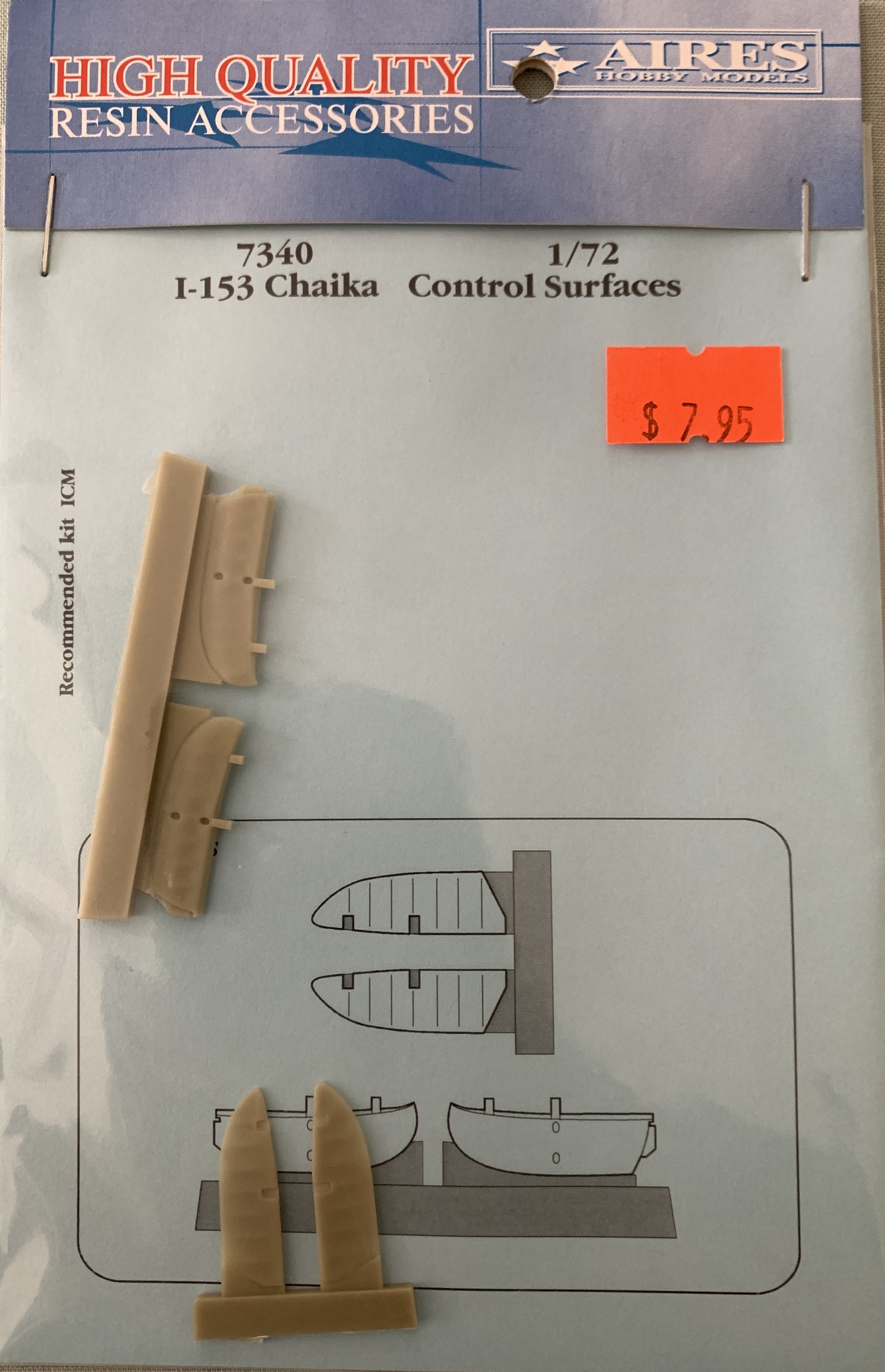[65] Aires 1/72 I-153 Chaika Control Surfaces – Sprue Finders