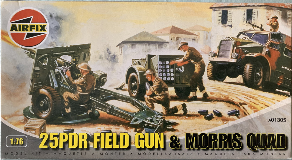 Airfix 1/76 25pdr Field Gun & Morris Quad – Sprue Finders