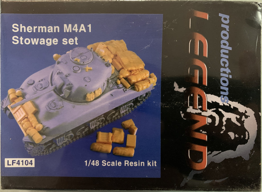 [T09] Legend Productions 1/48 Sherman M4A1 stowage set – Sprue Finders